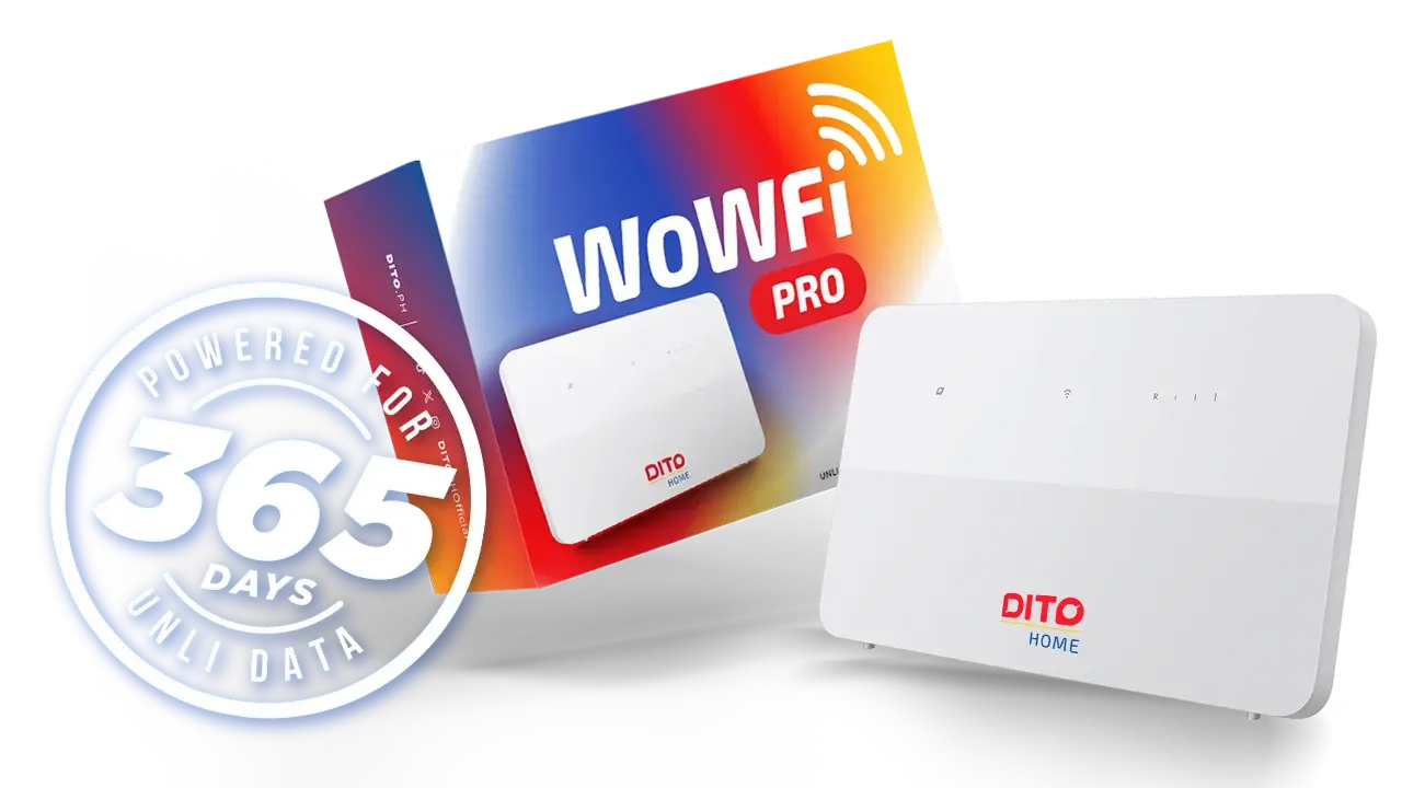 Enjoy 1-Year Unlimited Home Internet with DITO WoWFi Pro 365